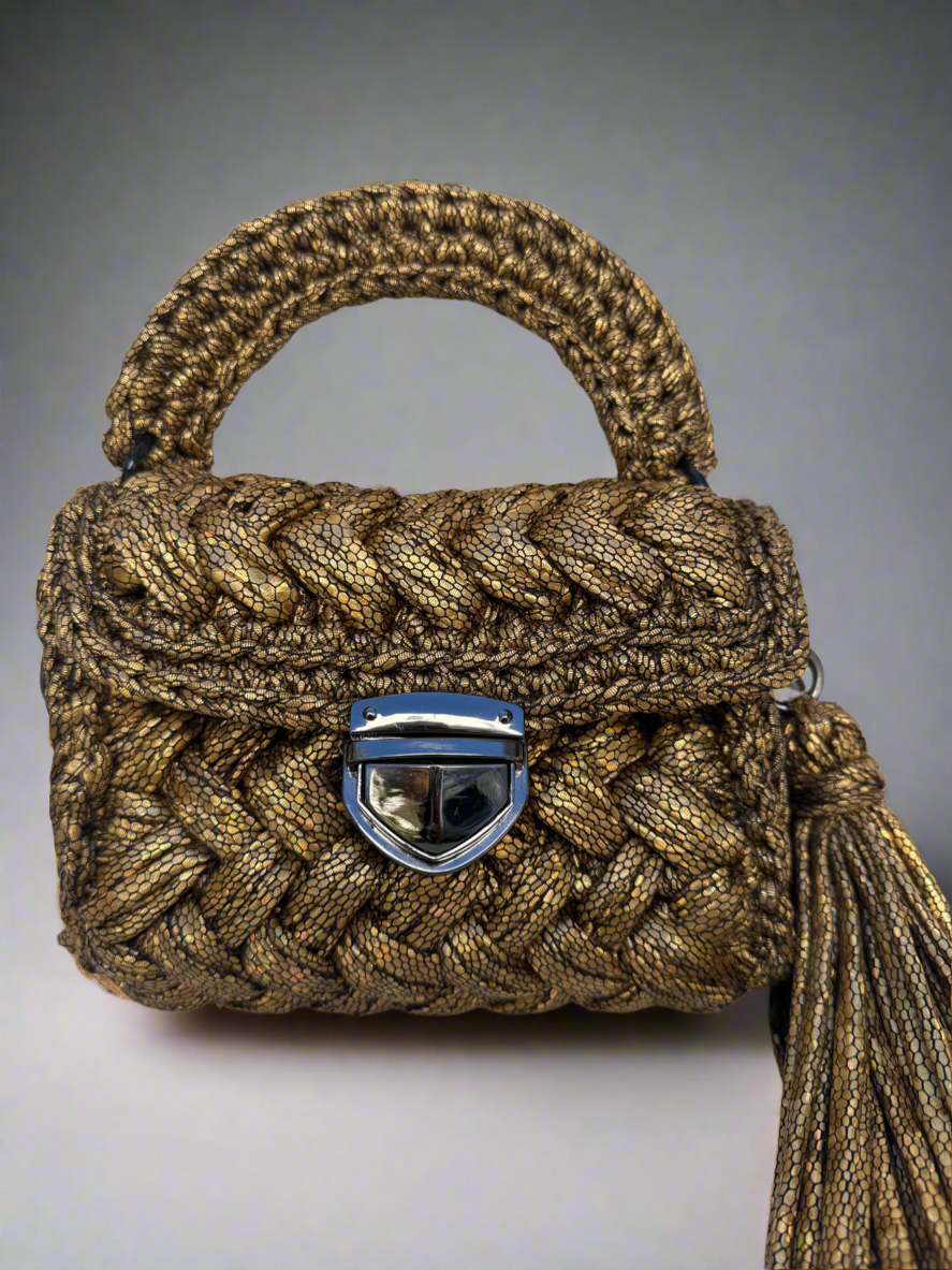 Isla gold iridescent snake[Limited Edition] – Mali Bags by Rita